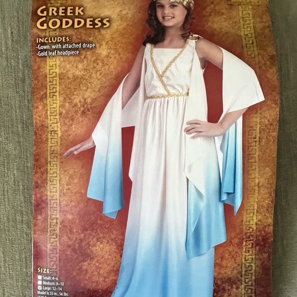 Costumes | Greek Goddess Kids Costume White And Blue | Poshmark